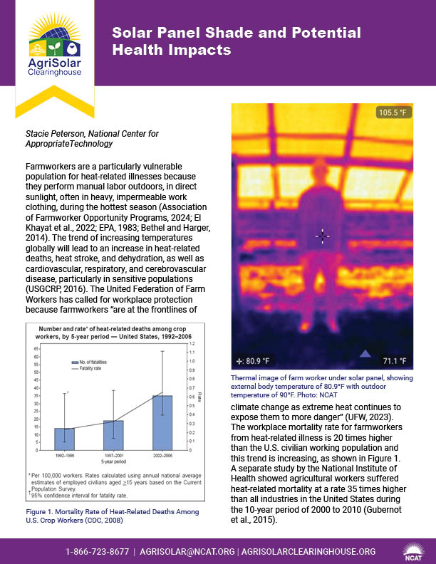 Solar Panel Shade and Potential Health Impacts – AgriSolar Clearinghouse